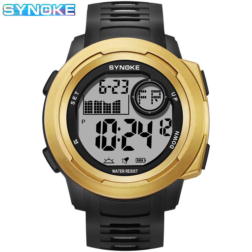 SYNOKE Men Digital Watch Sports Watches Timing Function Alarm Clock Wa ...